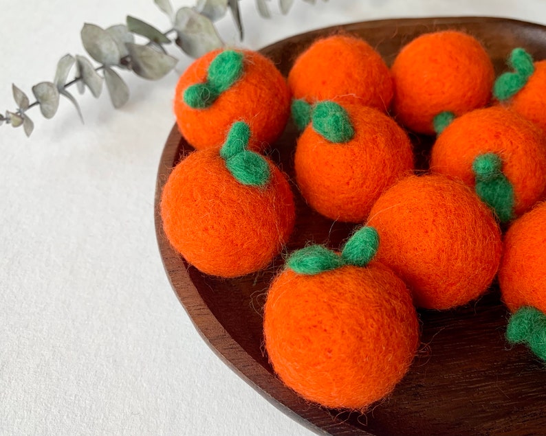 Felted Orange Wool Felt Orange Needle Felt Orange Felted | Etsy