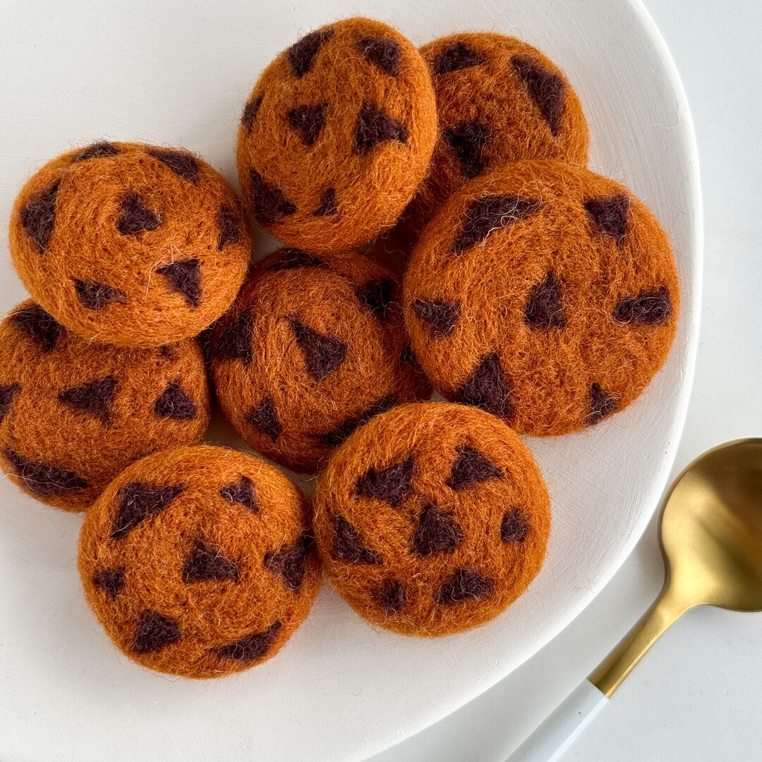 Felted Cookies, 2 Sizes, Needle Felted Biscuits, Felt Play Food, Felt ...