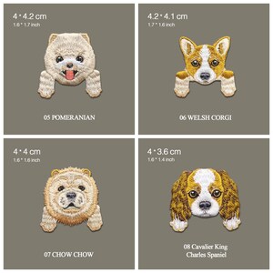 Embroidered Dogs Patch, 10 Styles, Puppy Patches, Iron on Sew on Pet ...