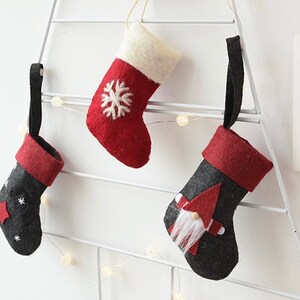 Felted Sock Ornaments Felt Christmas Stockings Wool Felt - Etsy