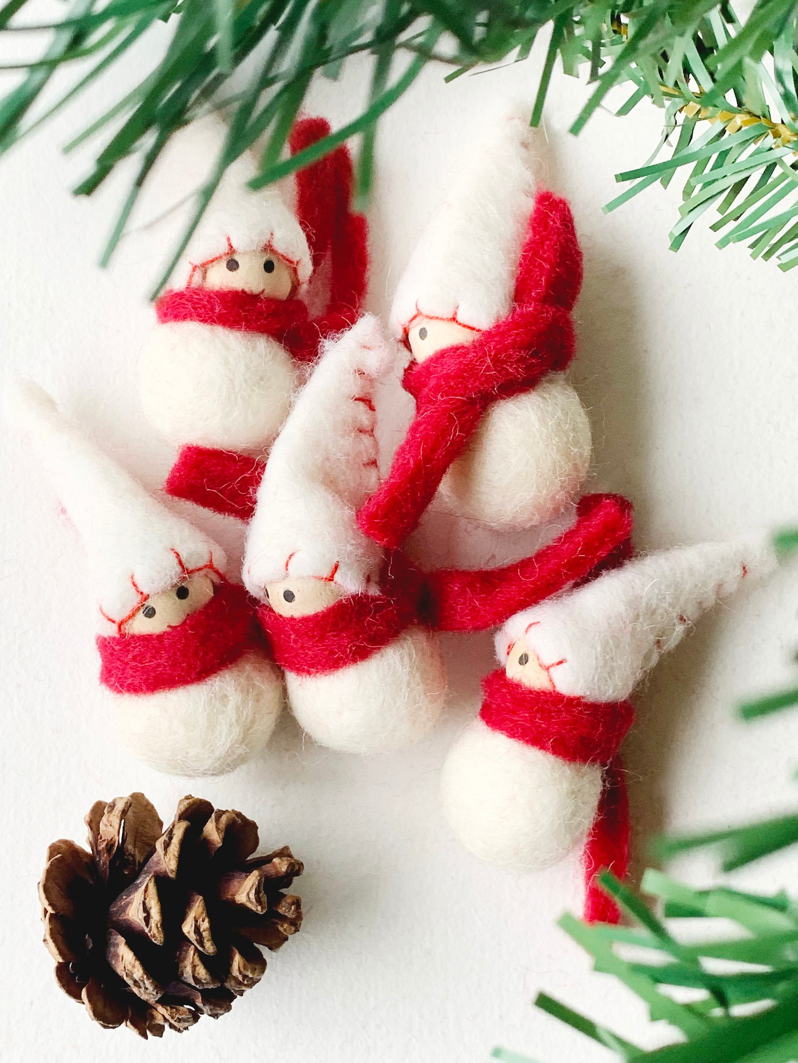 Felted Snowman Wool Felt Snowman Snowman With Pointed Hat - Etsy