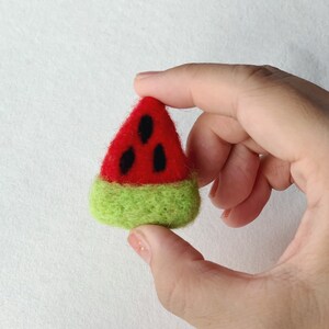 Felted Watermelon, Needle Felted Watermelon Slice, Wool Felt Fruit ...