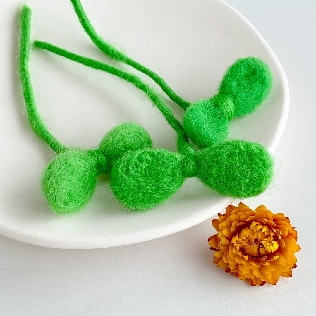 Felted Seedling, 10 Pcs, Felted Plant, Wool Felt Sprouts, Needle Felted ...