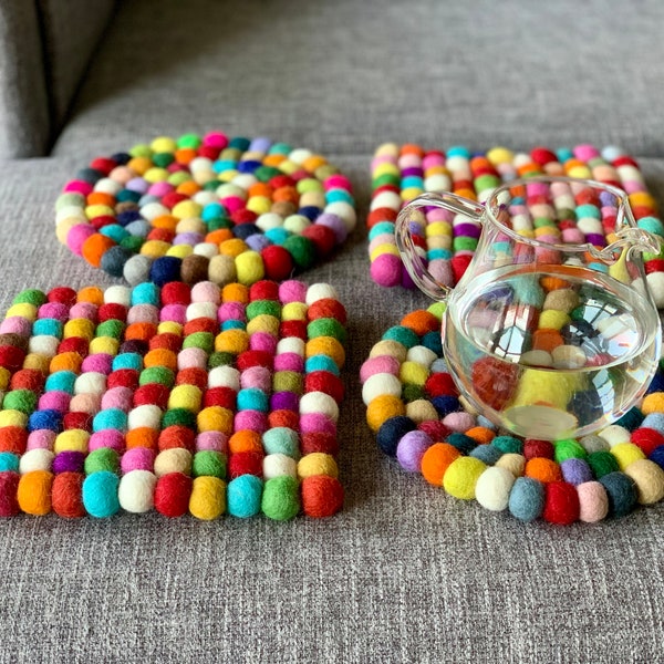 Felt Ball Trivet - Etsy