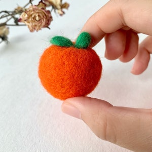 Felted Orange, Wool Felt Orange, Needle Felt Orange, Felted Fruit ...