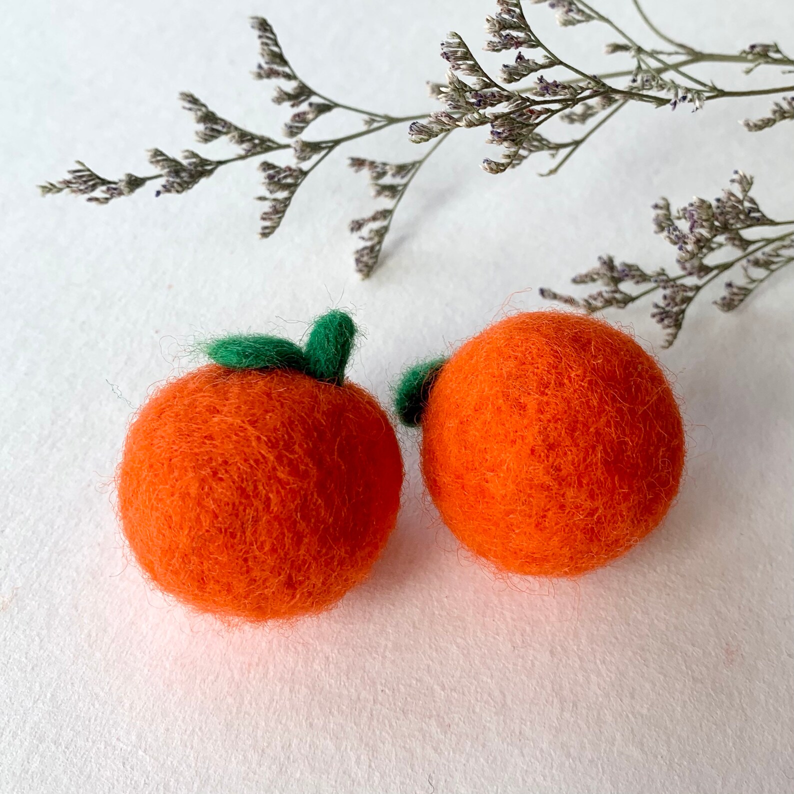Felted Orange Wool Felt Orange Needle Felt Orange Felted - Etsy
