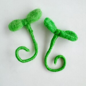Felted Seedling Decor, Wool Plant Sprouts, Gifts for Gardeners (10 Pcs ...
