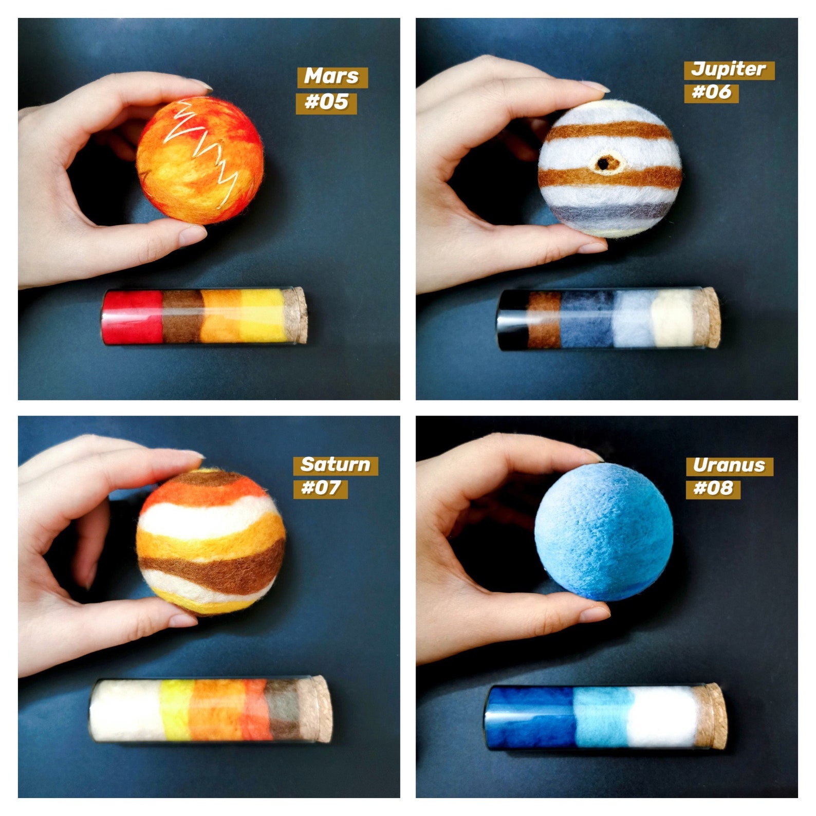 Planets Needle Felting Kit Planets Wool Felting Kit DIY Kit | Etsy