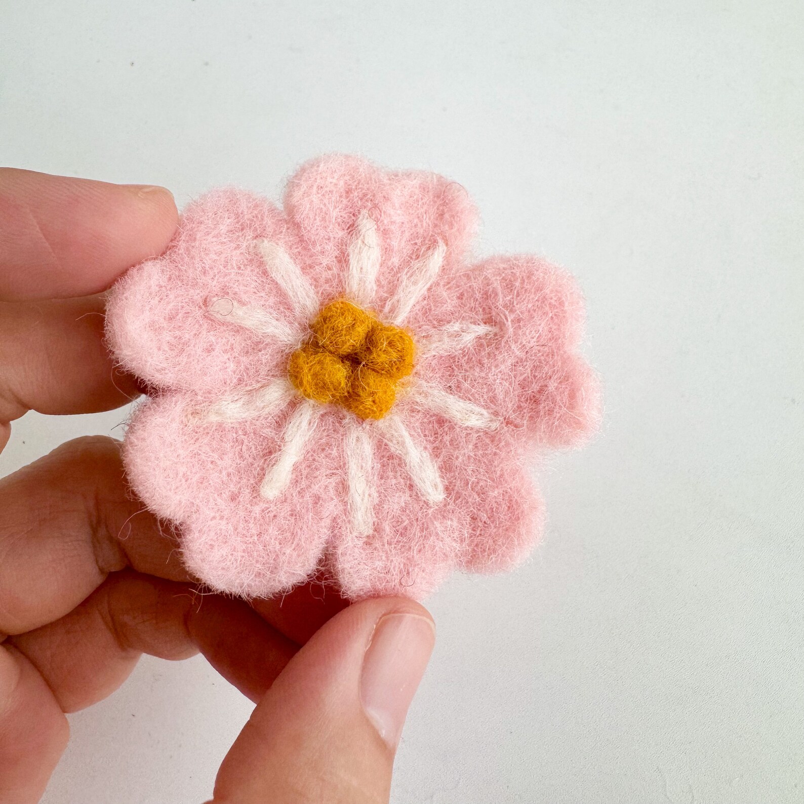 Handmade Wool Felt Flowers, Craft Embellishments, Set of 10 - Etsy
