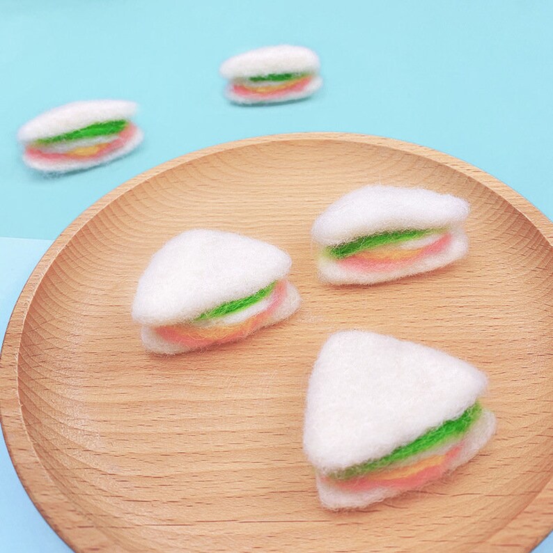 Needle Felted Sandwich Wool Felt Sandwich Felted Food - Etsy