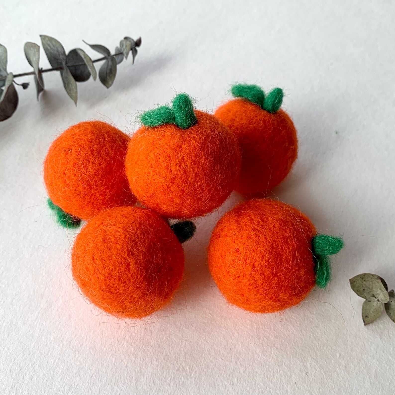 Felted Orange Wool Felt Orange Needle Felt Orange Felted - Etsy