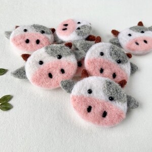Handmade Felted Wool Cow Head, Craft Embellishment - Etsy