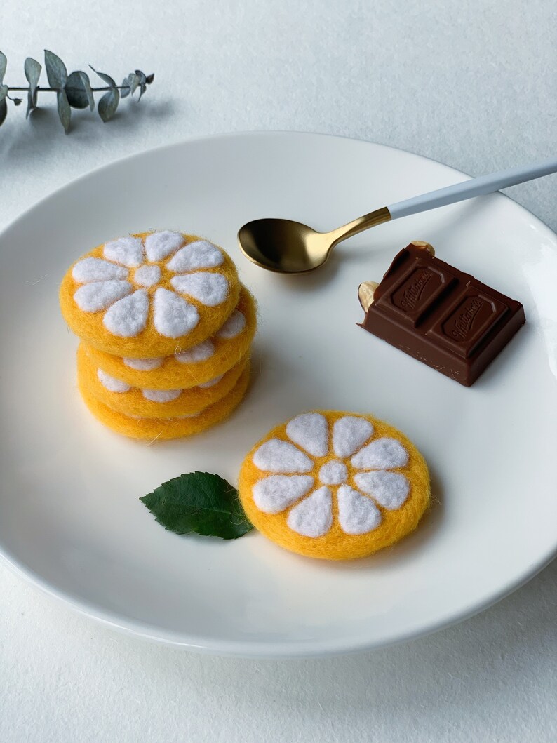 Handmade Felted Lemon Slice, Wool Fruit Decor, Summer Garland - Etsy