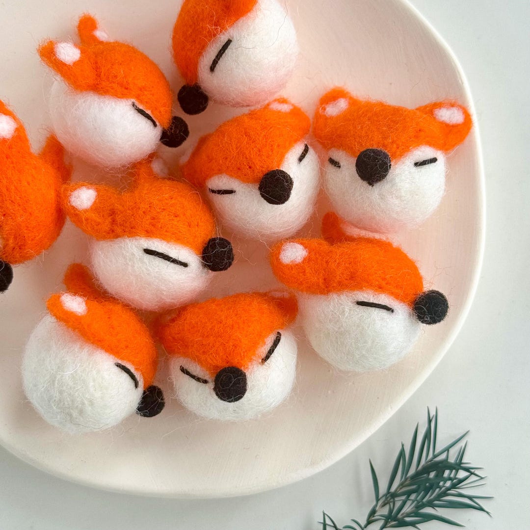 Felted Fox, Wool Felt Fox, Fox Ornament, Needle Felt Fox, Felted Animal ...