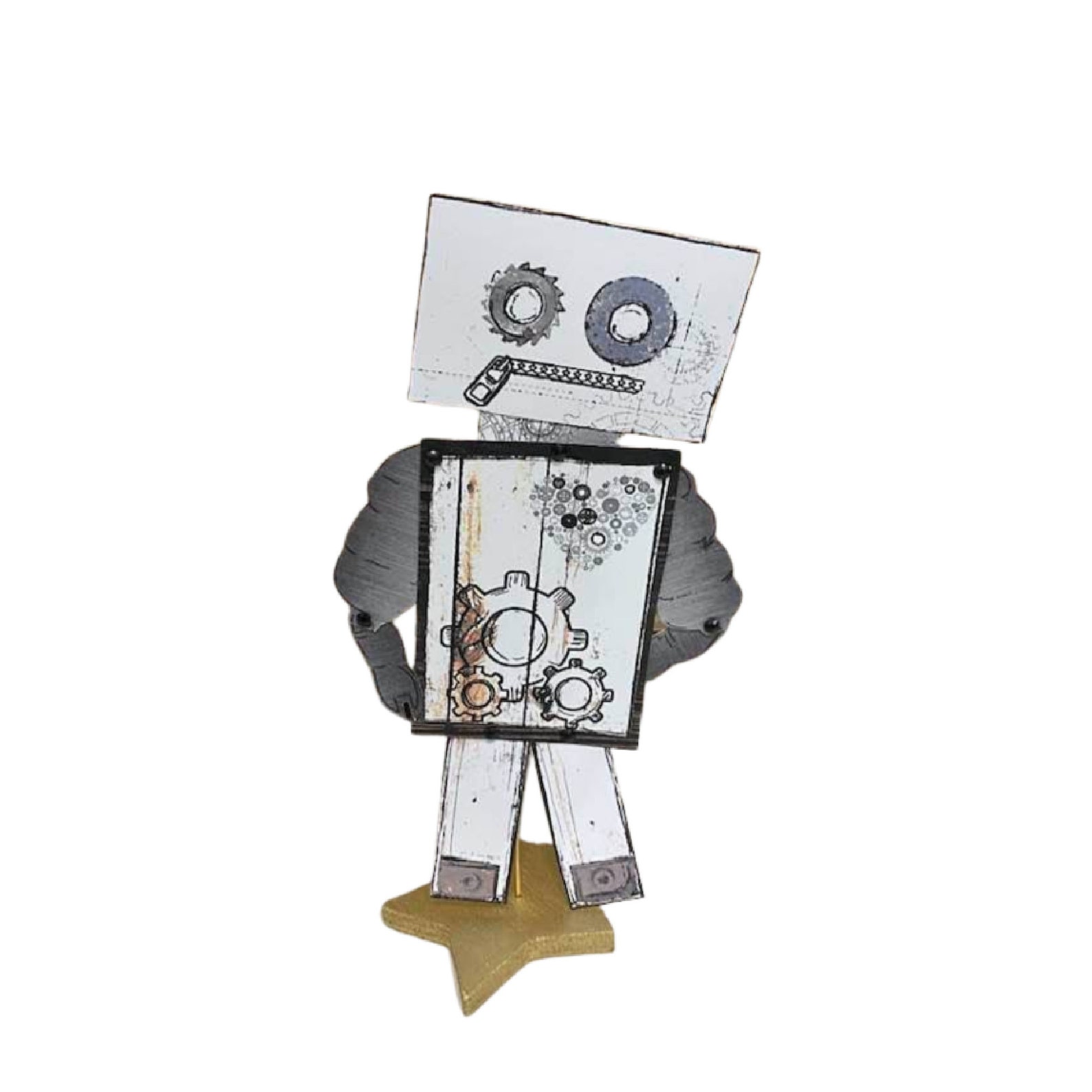 Robot Paper Doll Articulated Paper Doll Set Craft Kit DIY - Etsy