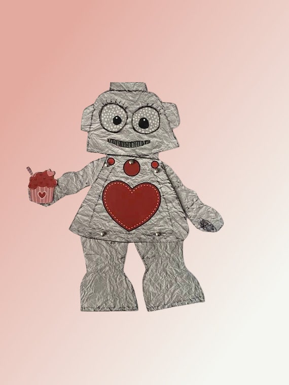 Robot Paper Doll Kit Articulated Paper Doll Lovebot | Etsy