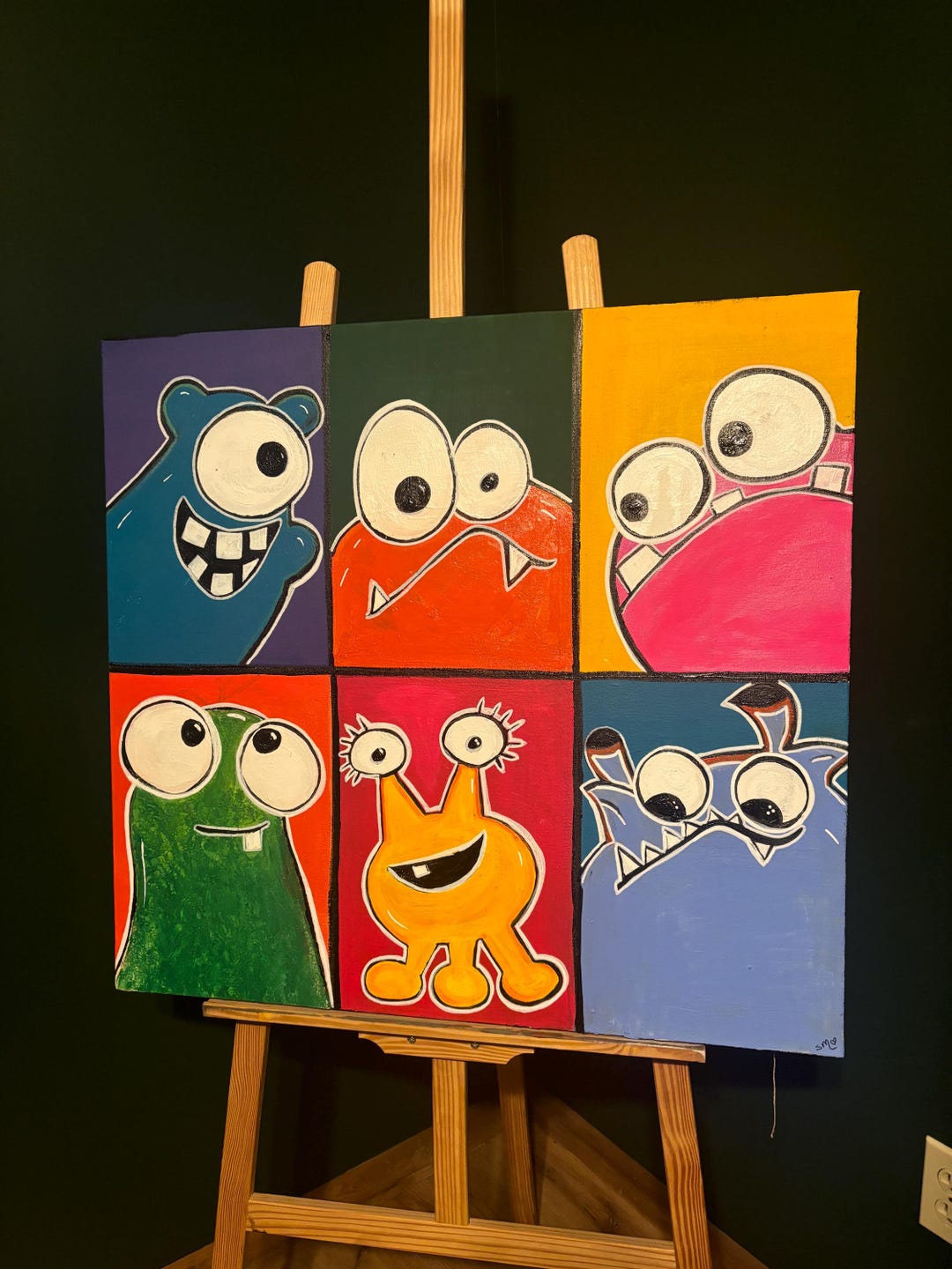 Monster Pop Art, Fun Kids Art - Etsy