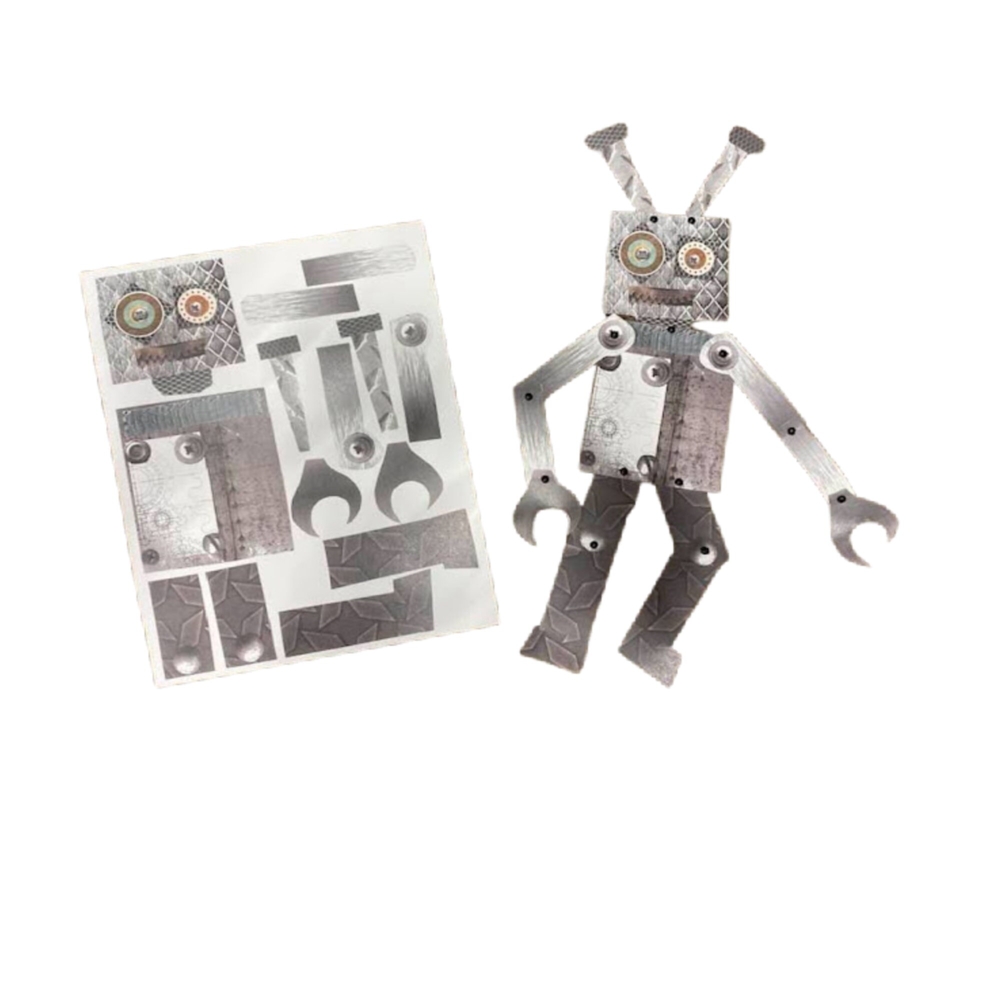 DIY Craft Robot Paper Doll Articulated Paper Doll Set Craft Kit Robot ...