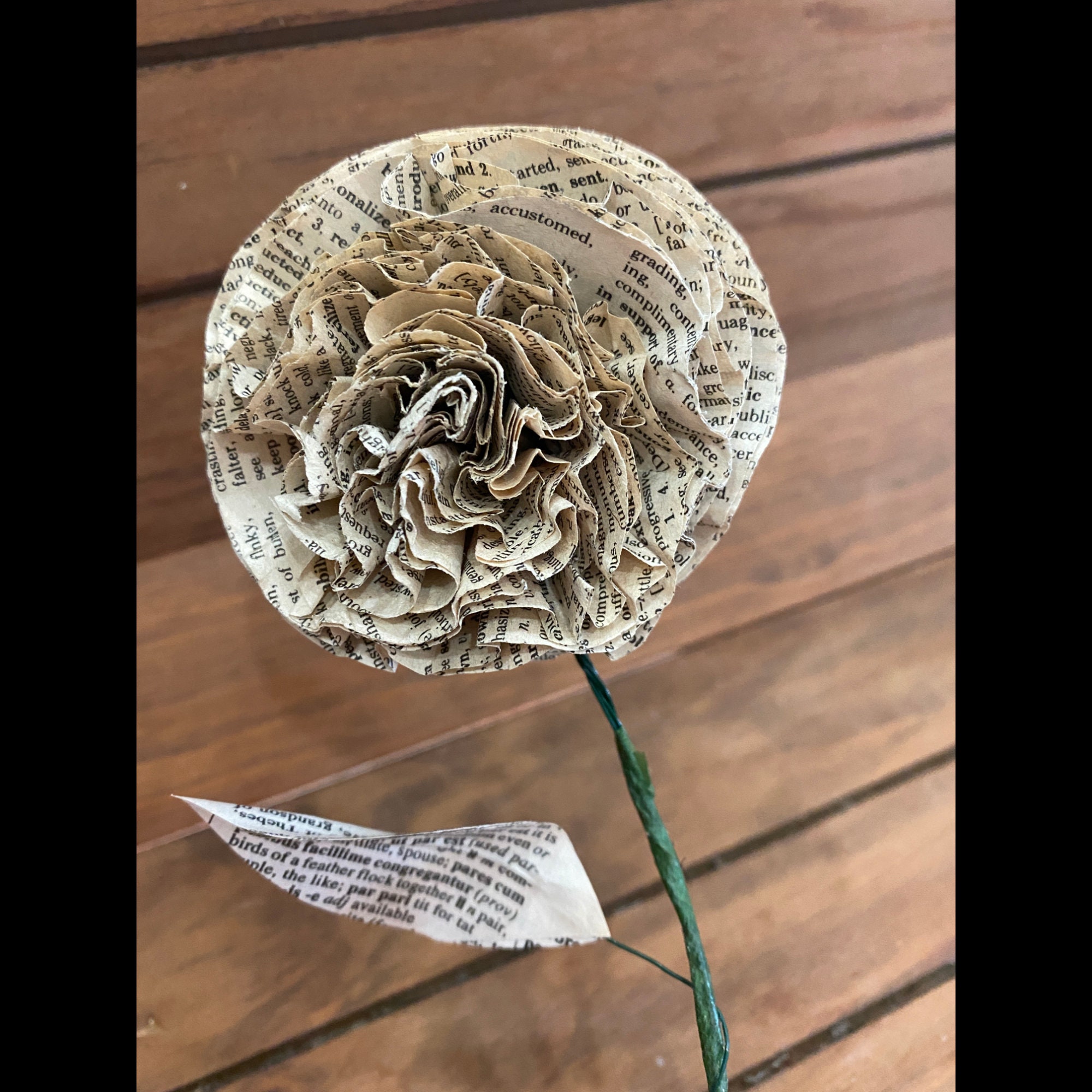 Paper Flower Tutorial, INSTANT DOWNLOAD, Craft Project, Book Flowers ...