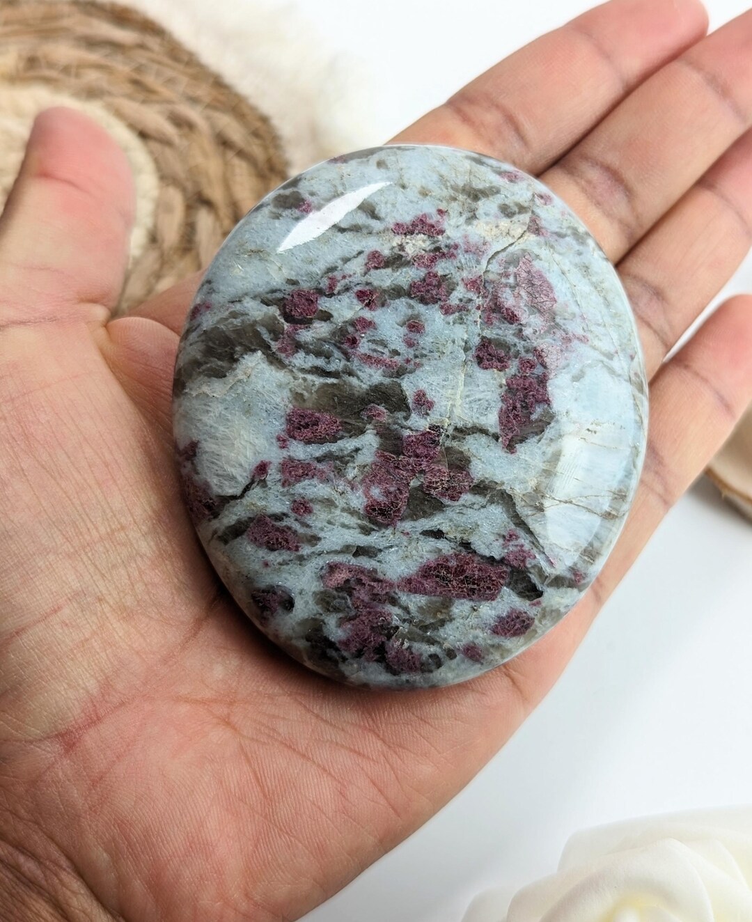 Pink Tourmaline 135g Palm Stones, Pocket Stones, AAA Quality Pink ...