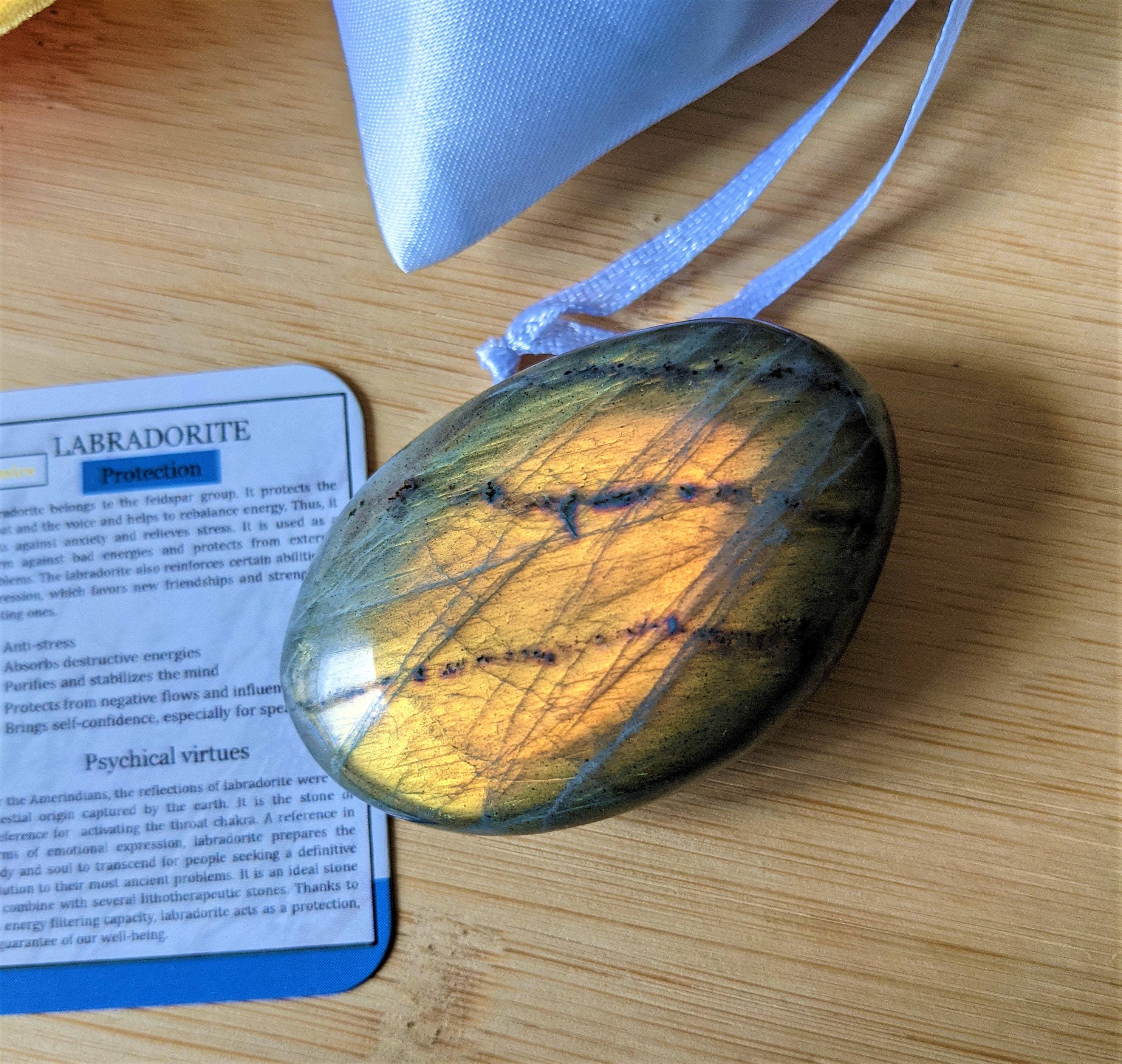 Labradorite Pebble Spectrolite Orange Palm Stone Healing Stone - Etsy UK