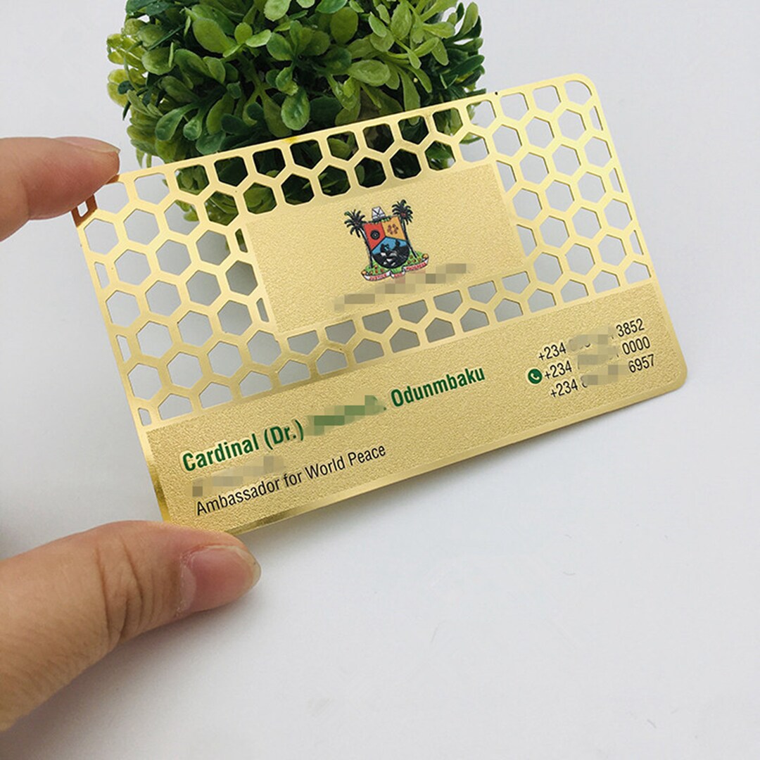 Brushed Metal Business Cards High End Name Card Luxury - Etsy