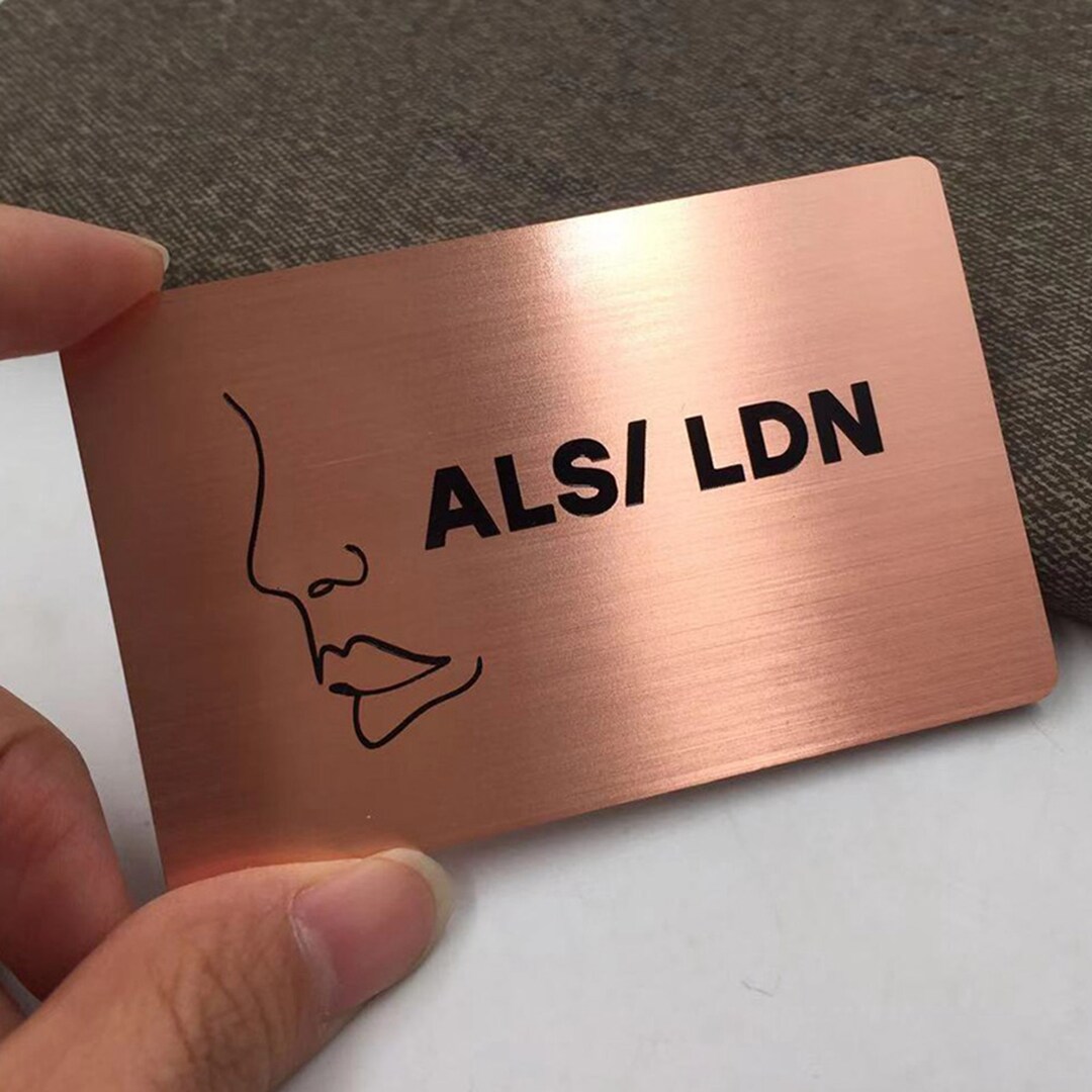 Rose Gold Metal Business Cards High End Name Card Luxury - Etsy