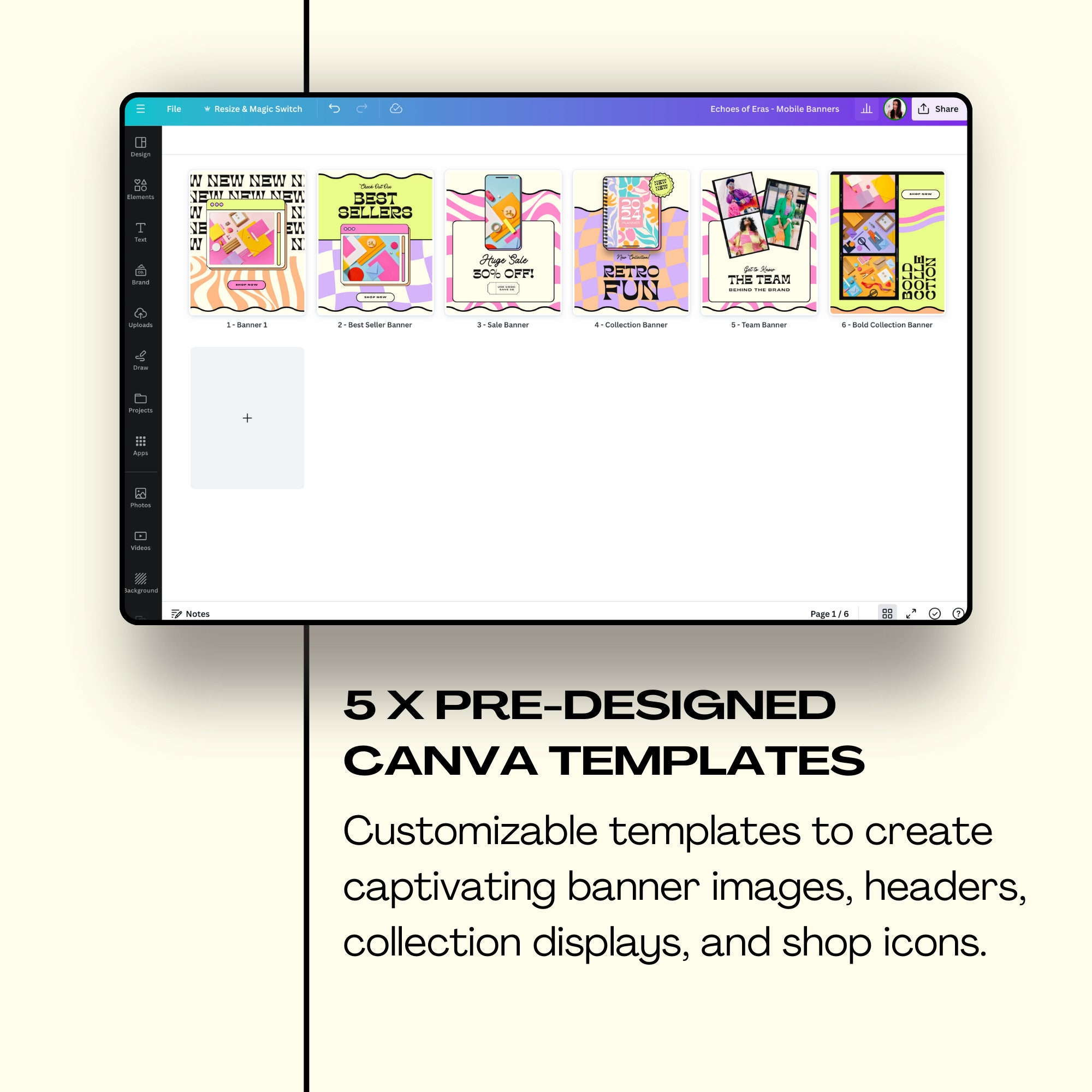 Shopify Theme Kit: Digital Store Design With Canva Templates - Etsy
