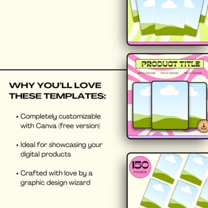 Canva Template Bundle: 20 Digital Product Listing Images (digital ...
