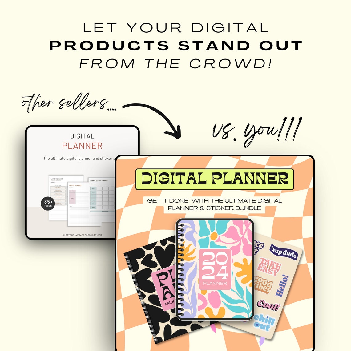 Canva Template Bundle: 20 Digital Product Listing Images (digital ...