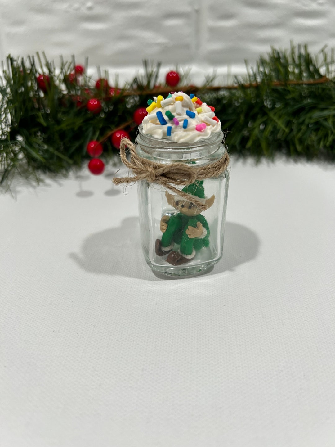 Elf in a Jar Ornament Limited Edition - Etsy