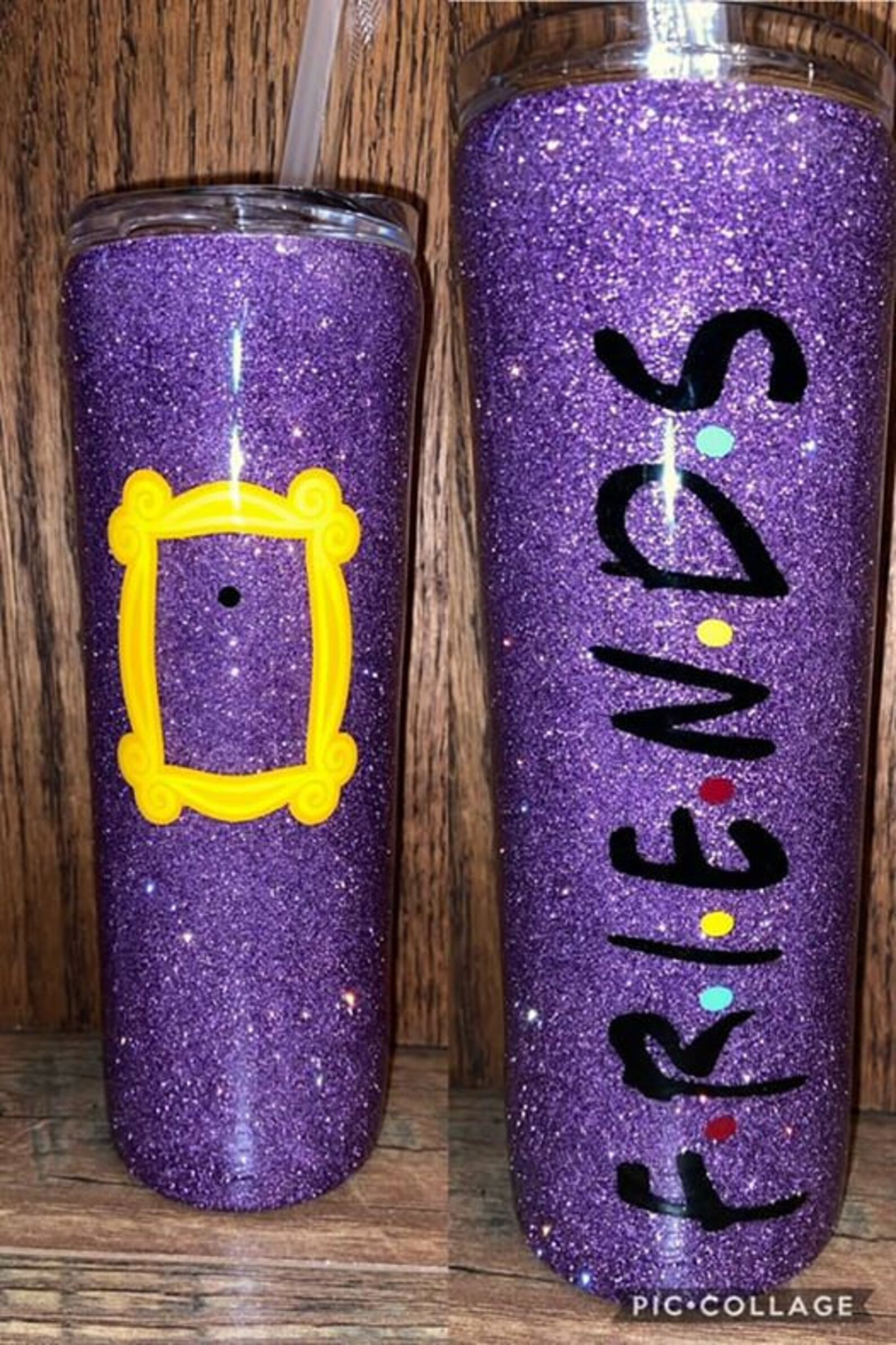 Glitter Tumbler Friends Sitcom Cup Picture Frame Tumbler | Etsy