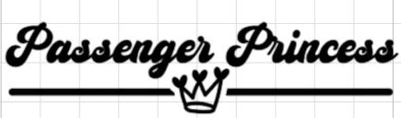 Passenger Princess Vinyl Sticker for Car Mirror or Window - Etsy