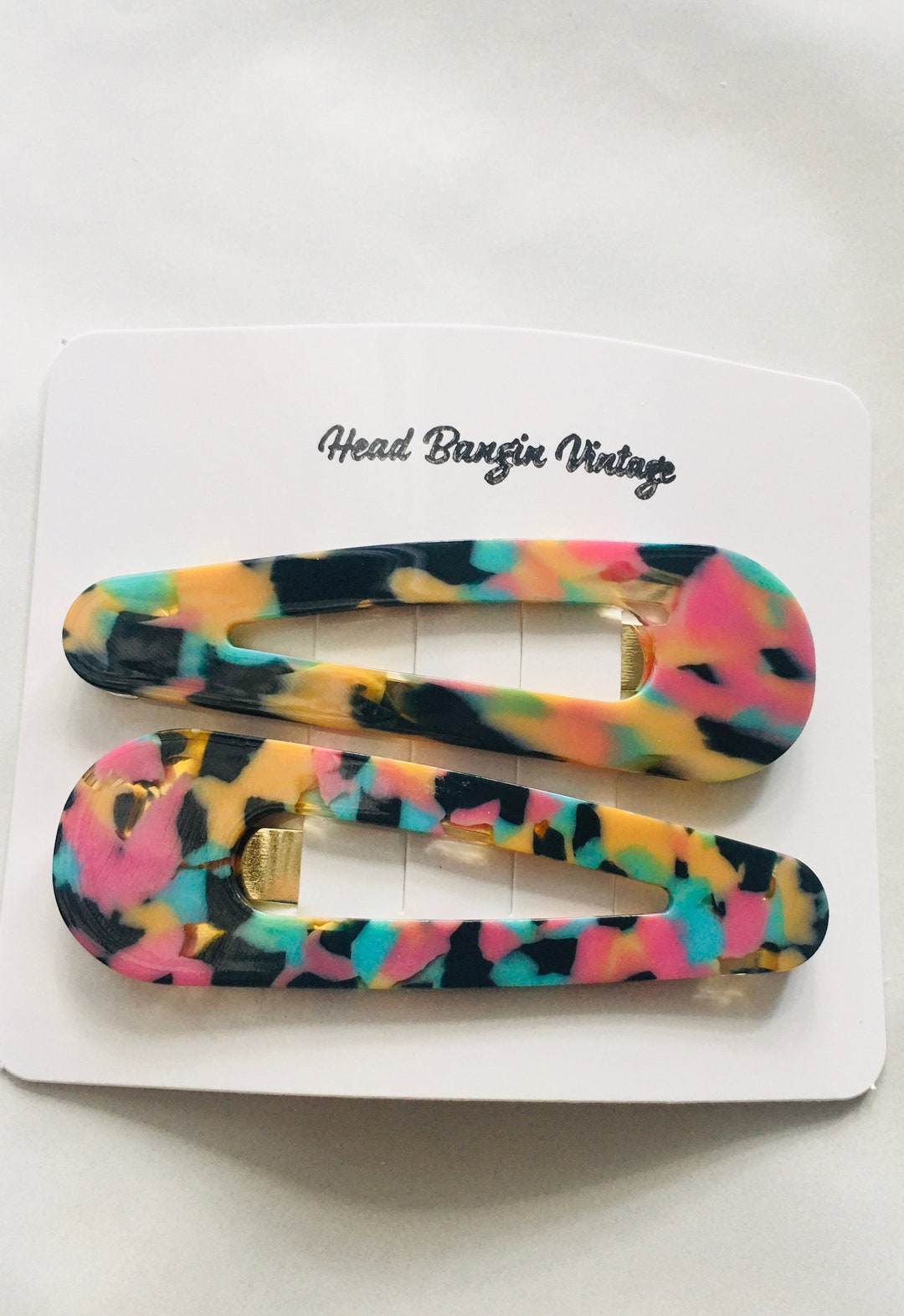 Acrylic Snap Clip 80s Clip 90s Clip Resin Snap Clip Tie - Etsy