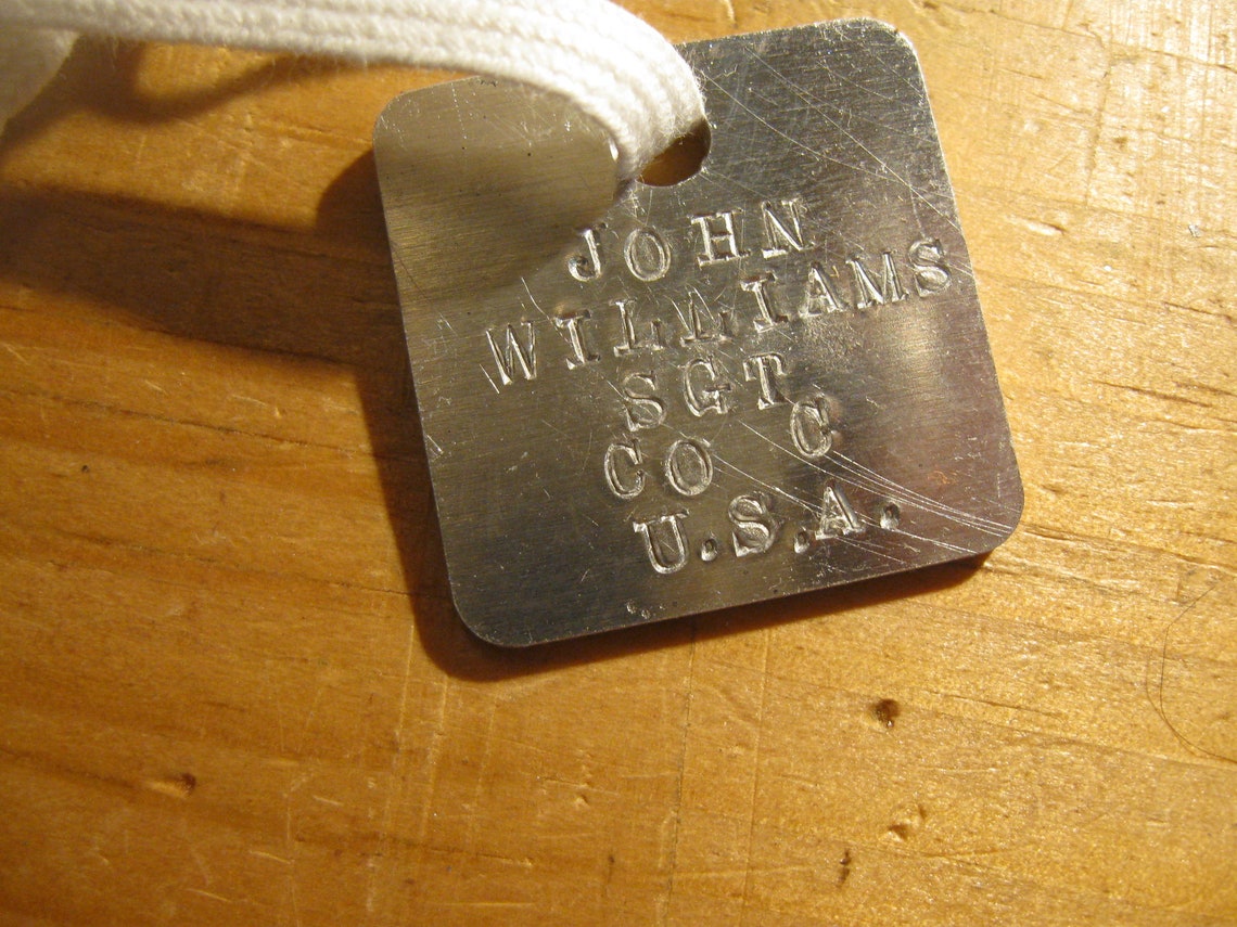 Square Ww1 US Dog Tags Personalized - Etsy