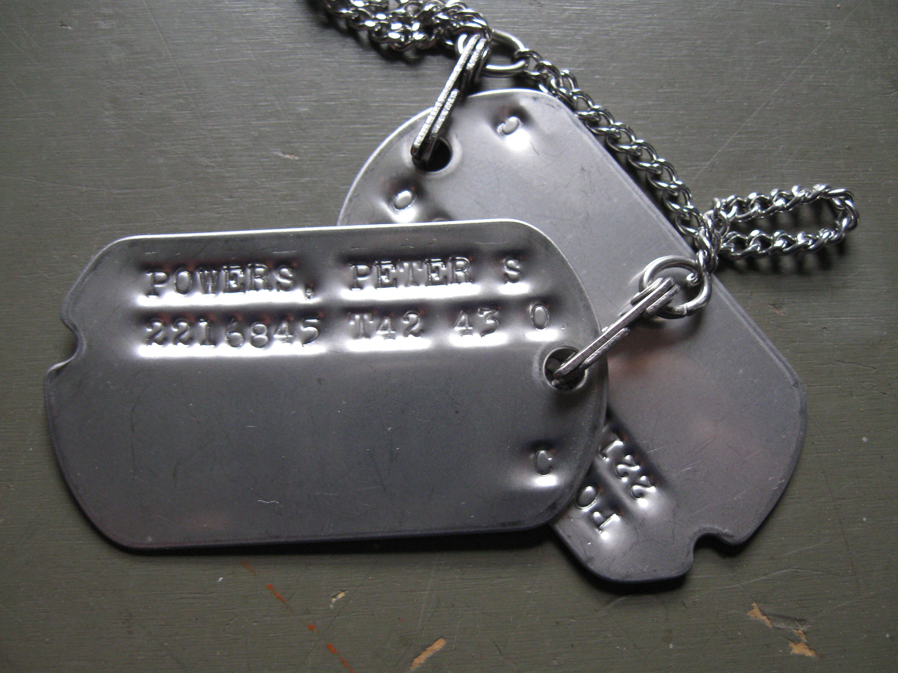 WW2 Notched Dog Tag Set With Choice Of Chain Personalized Etsy WW2 Notched Dog Tag Set With Choice Of Chain Personalized Etsy
