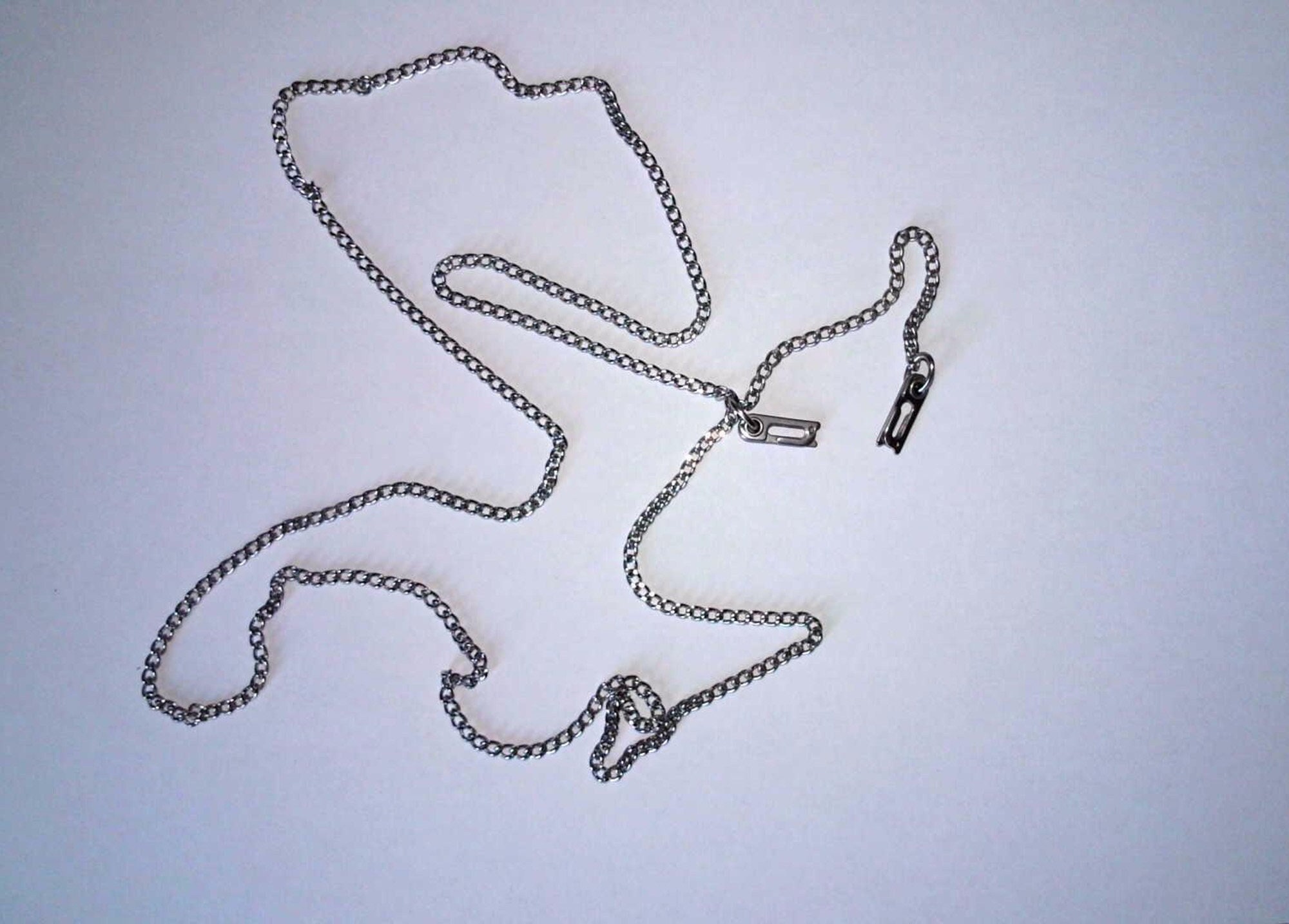 CHAINE DOG TAGS CHAIN US WWII MILITARIA M1940 DOUBLE J HOOK ARMY 1944 CHAINE DOG TAGS CHAIN US WWII MILITARIA M1940 DOUBLE J HOOK ARMY 1944