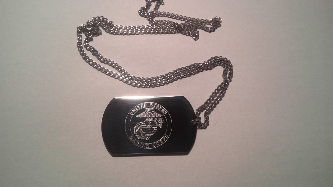 Personalized Military Dog Tag With Choice of Emblem - Etsy