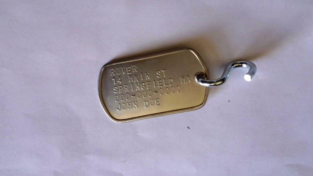 Dog Tag and or Single Dog Tag Key Ring - Etsy