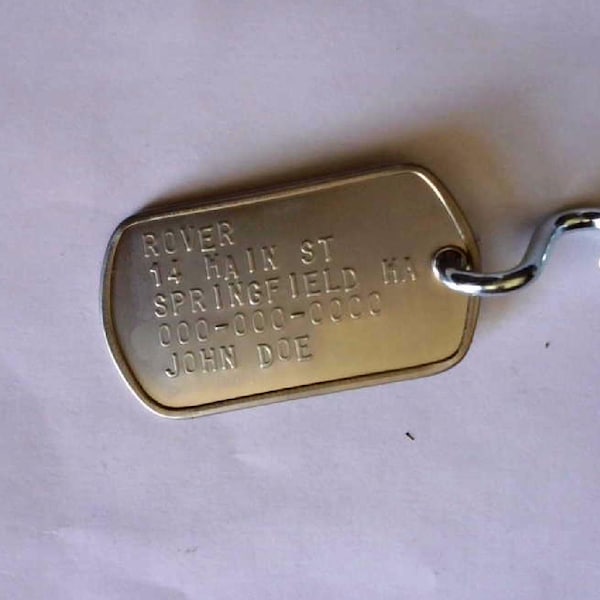 Dog Tag Key Ring - Etsy