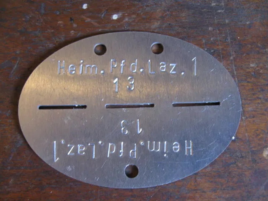 Personalized Replica WW2 German Dog Tag Erkennungsmarke - Etsy
