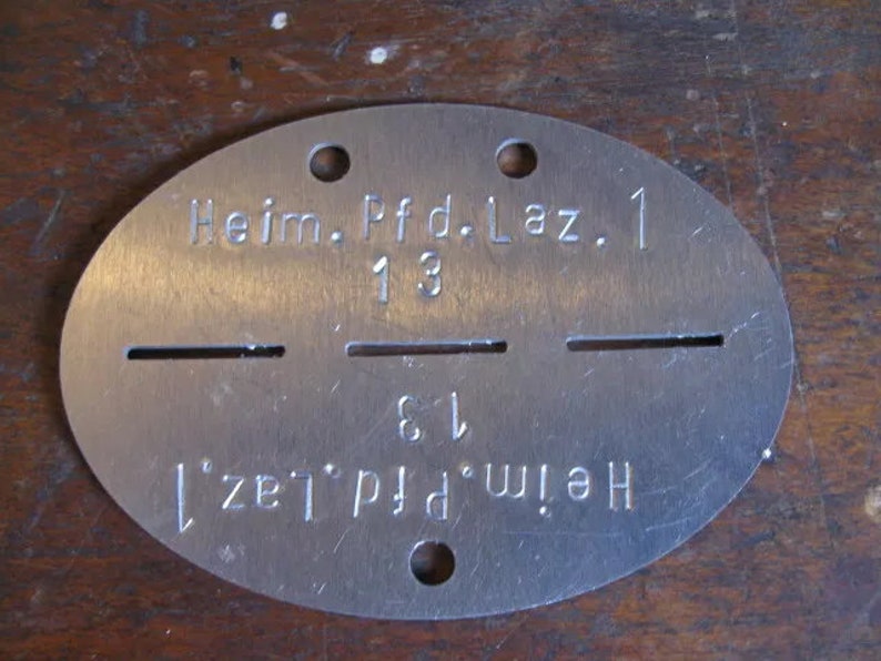 Personalized Replica WW2 German Dog Tag Erkennungsmarke - Etsy