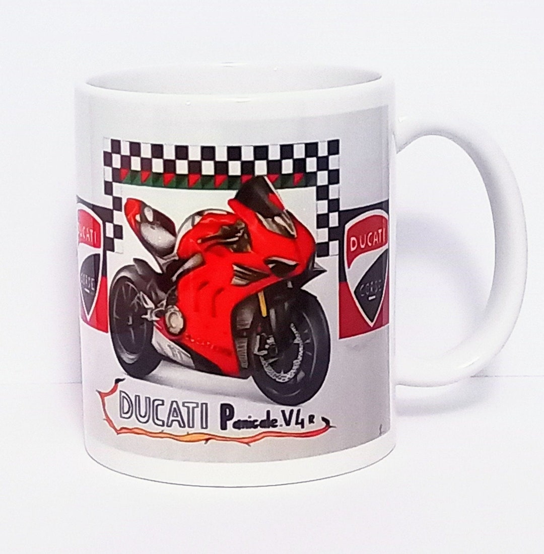 Ducati Mug, Ceramic, Mug, Coffee Cup, Panigale VR4, Motorcycle, Racing ...