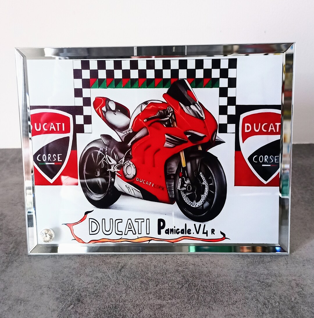 Ducati Panigale Photo Frame in Glass, Support, Gift Idea, Home and ...