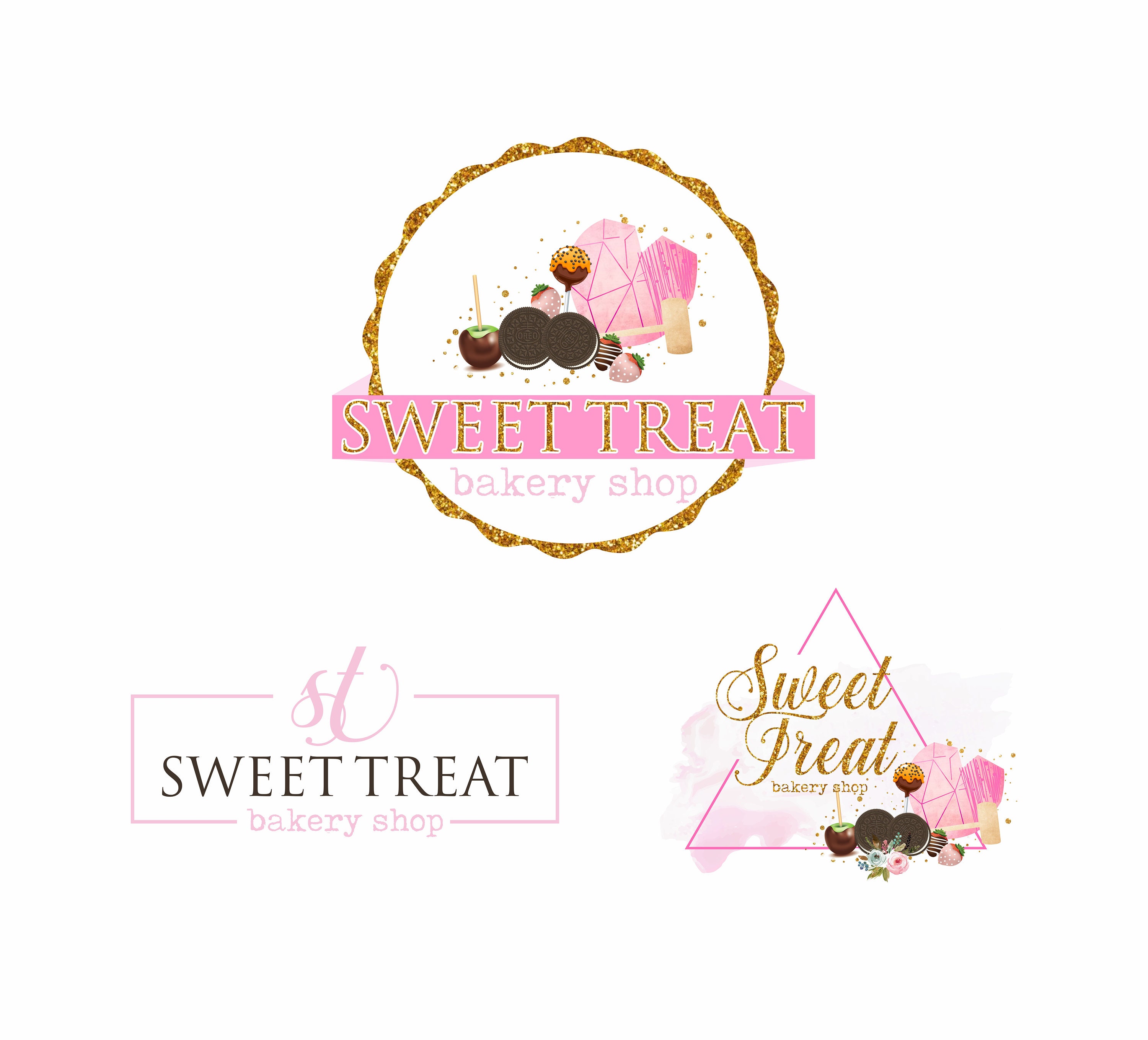 Custom Logo, Cake Logo Design, Gold Cake Logo, Bakery Logo Design ...