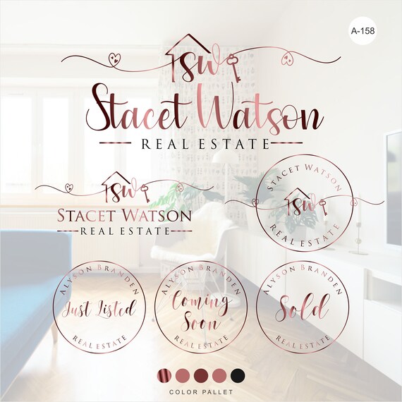 Editable Logo Real Estate Logo Key Logo Heart Logo Realtor - Etsy