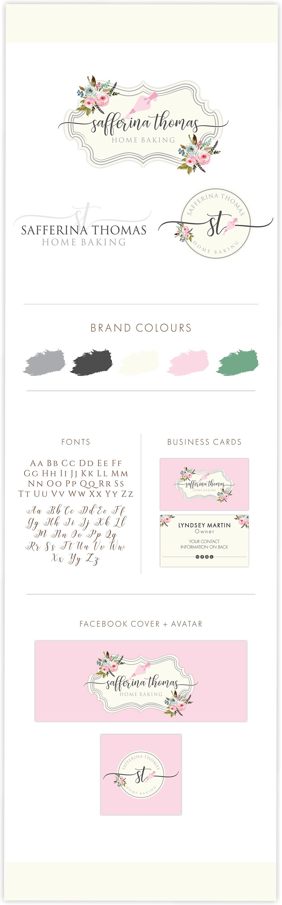 Logo Branding Kit Mini Branding Kit Logo Design Bakery - Etsy