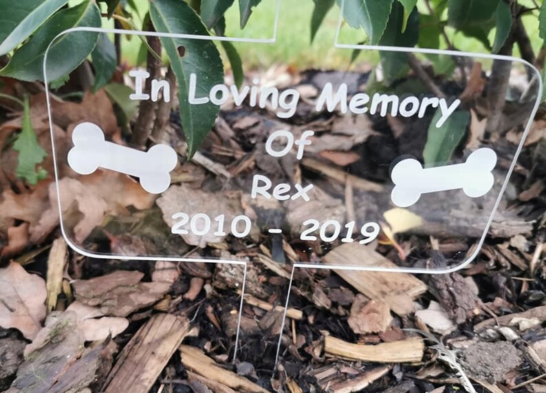Personalised Acrylic Dog Memorial Sign With A Laser Engraved - Etsy Denmark