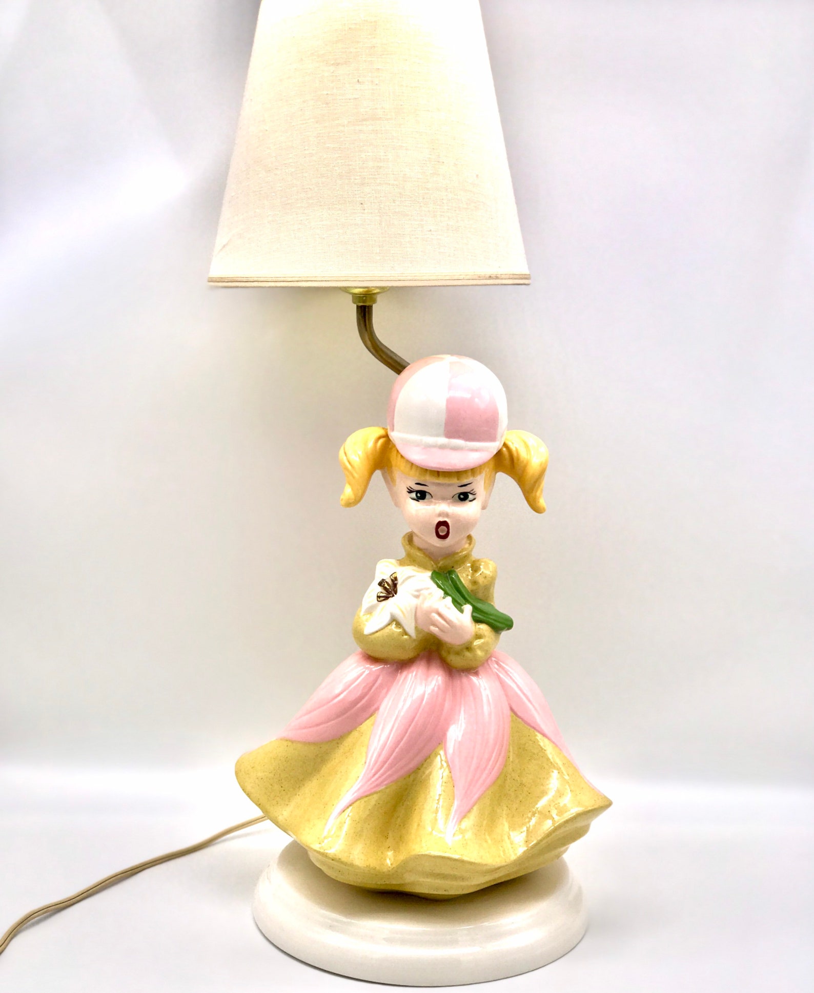 Vintage Midcentury Ceramic Dutch Girl Lamp - Etsy