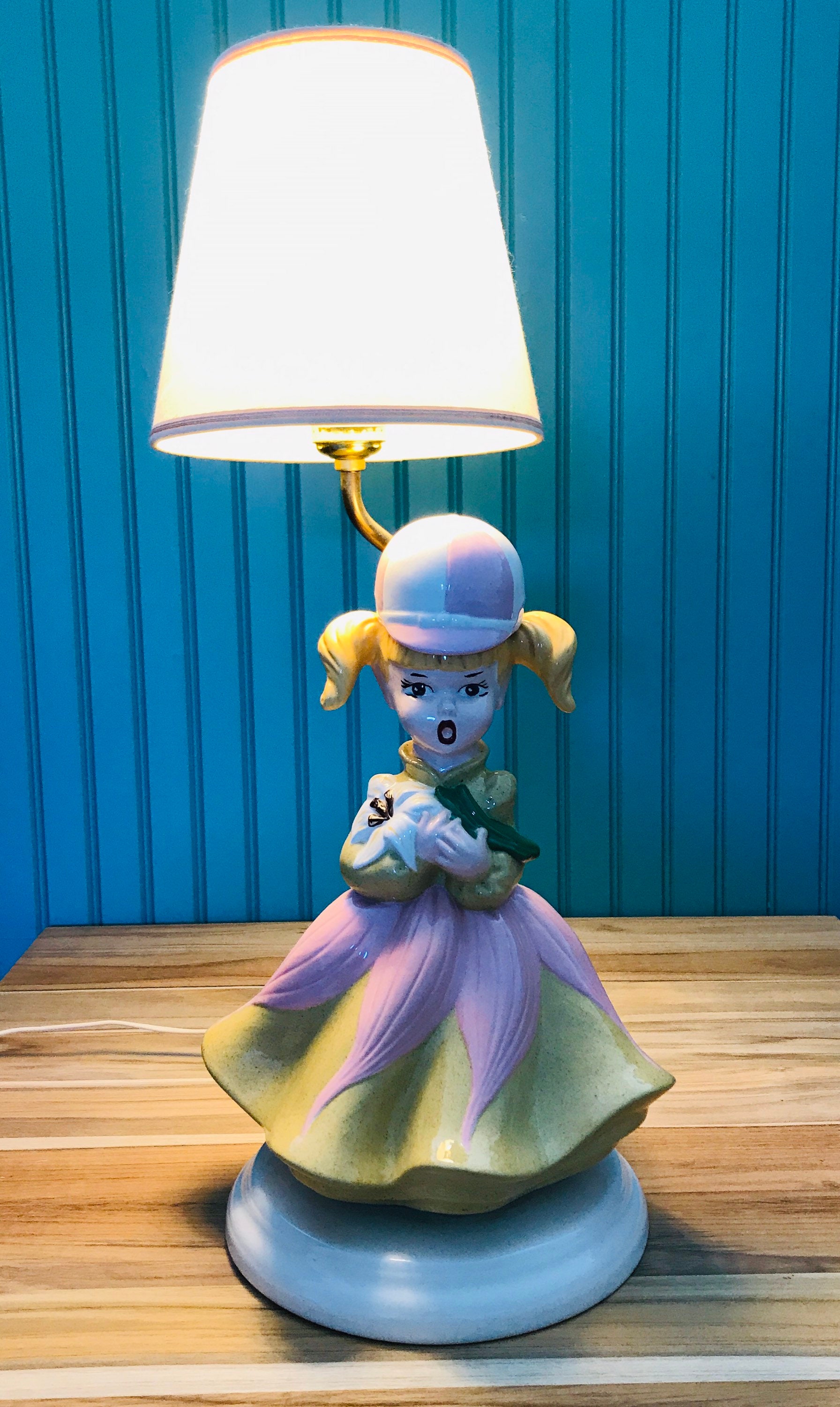 Vintage Midcentury Ceramic Dutch Girl Lamp - Etsy